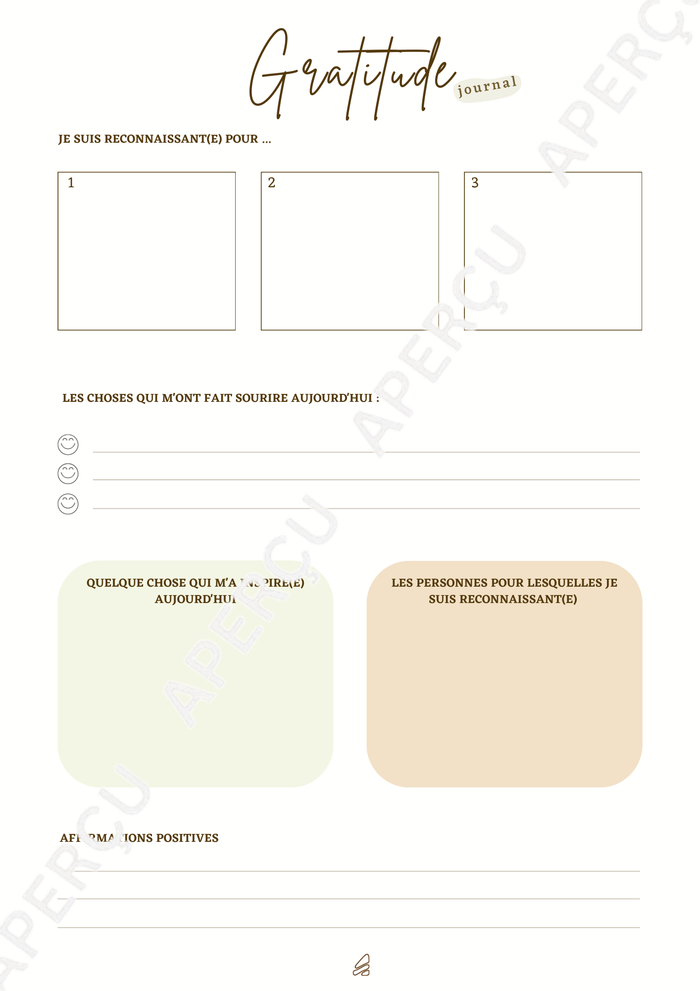 Journal de gratitude 1 | Aktup